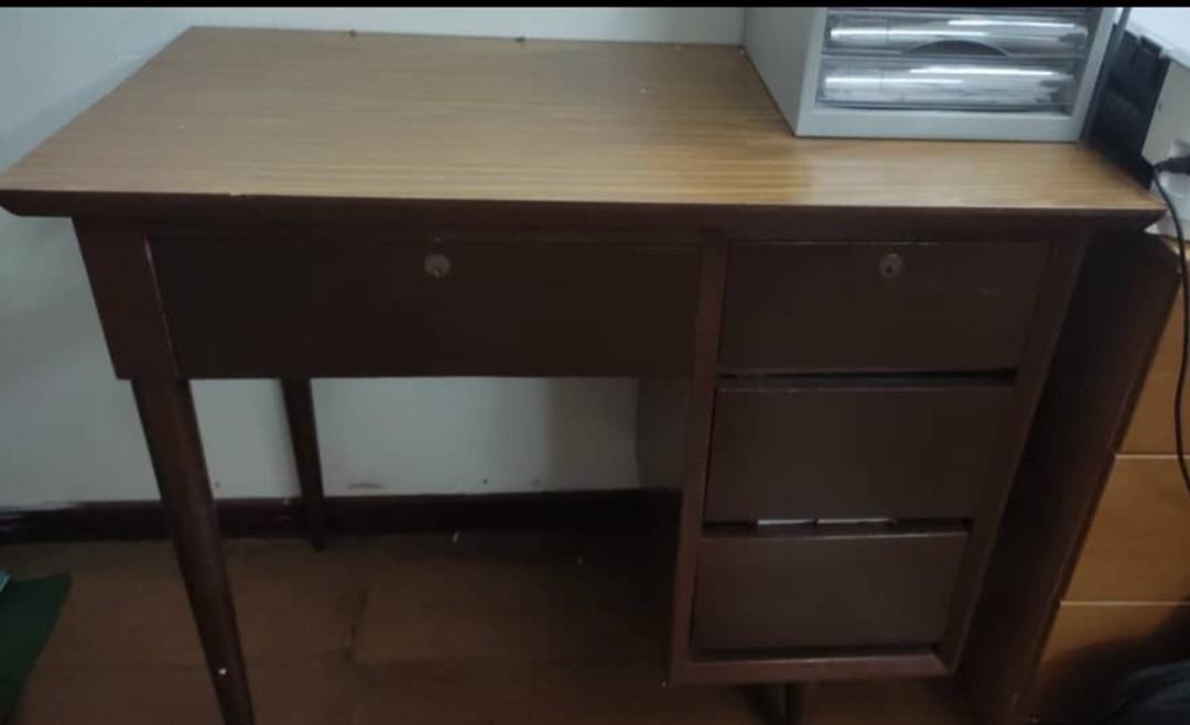 Vintage Study Table, Furniture & Home Living, Furniture, Tables & Sets ...
