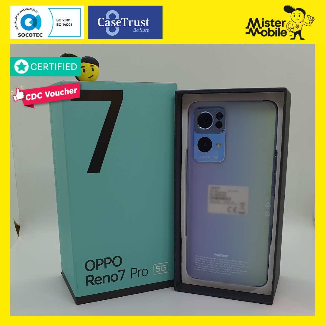 OPPO Reno 7 Pro 5G 256 256GB Startrails Blue New Days Old, Mobile ...