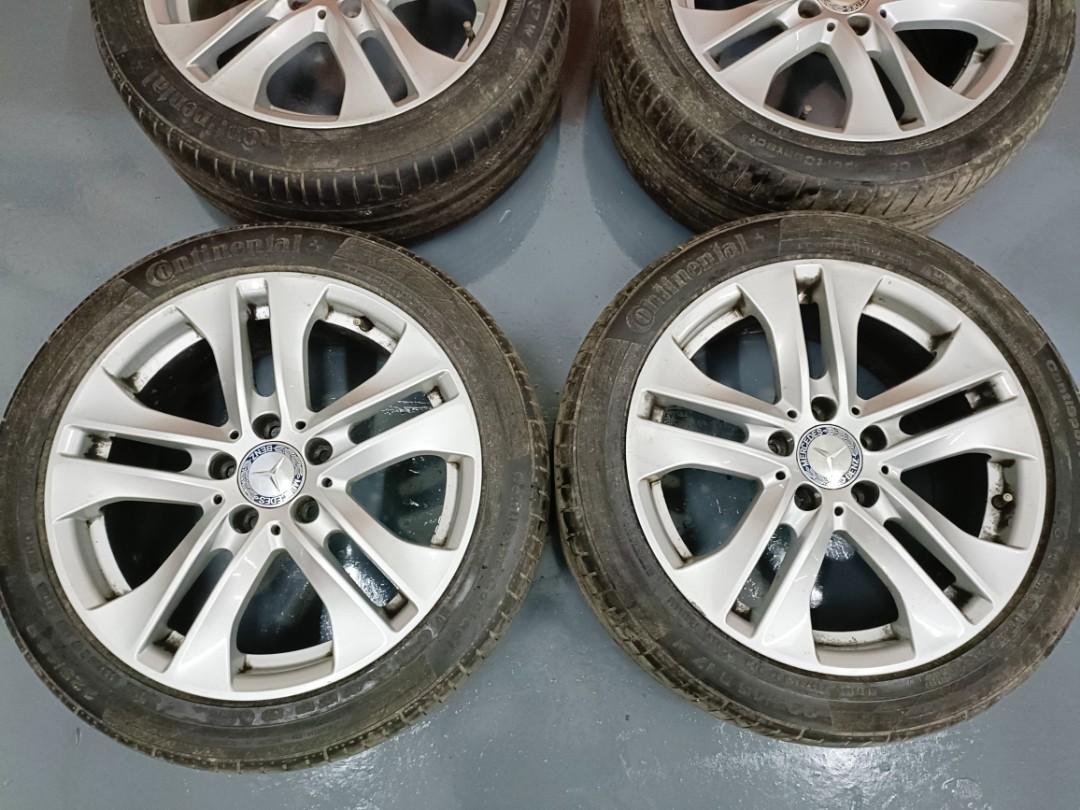 Original Mercedes 17" rims, Car Accessories, Tyres & Rims on Carousell