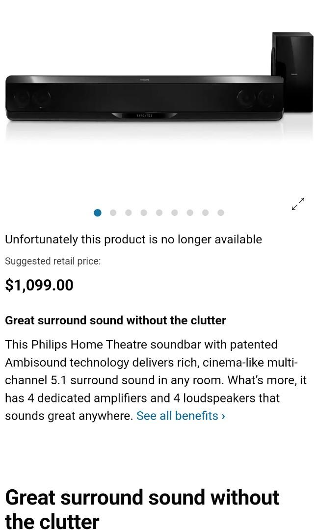 Philips Soundbar HTB7150/98, Audio, Soundbars, Speakers & Amplifiers on Carousell