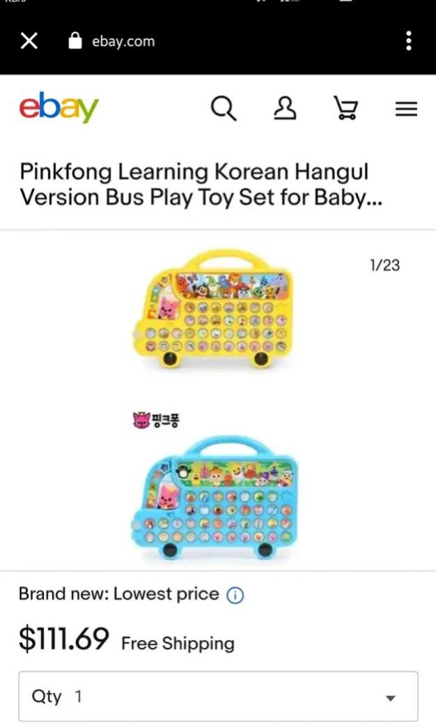 pinkfong learning korean hangul version (baby toy), Hobbies & Toys ...