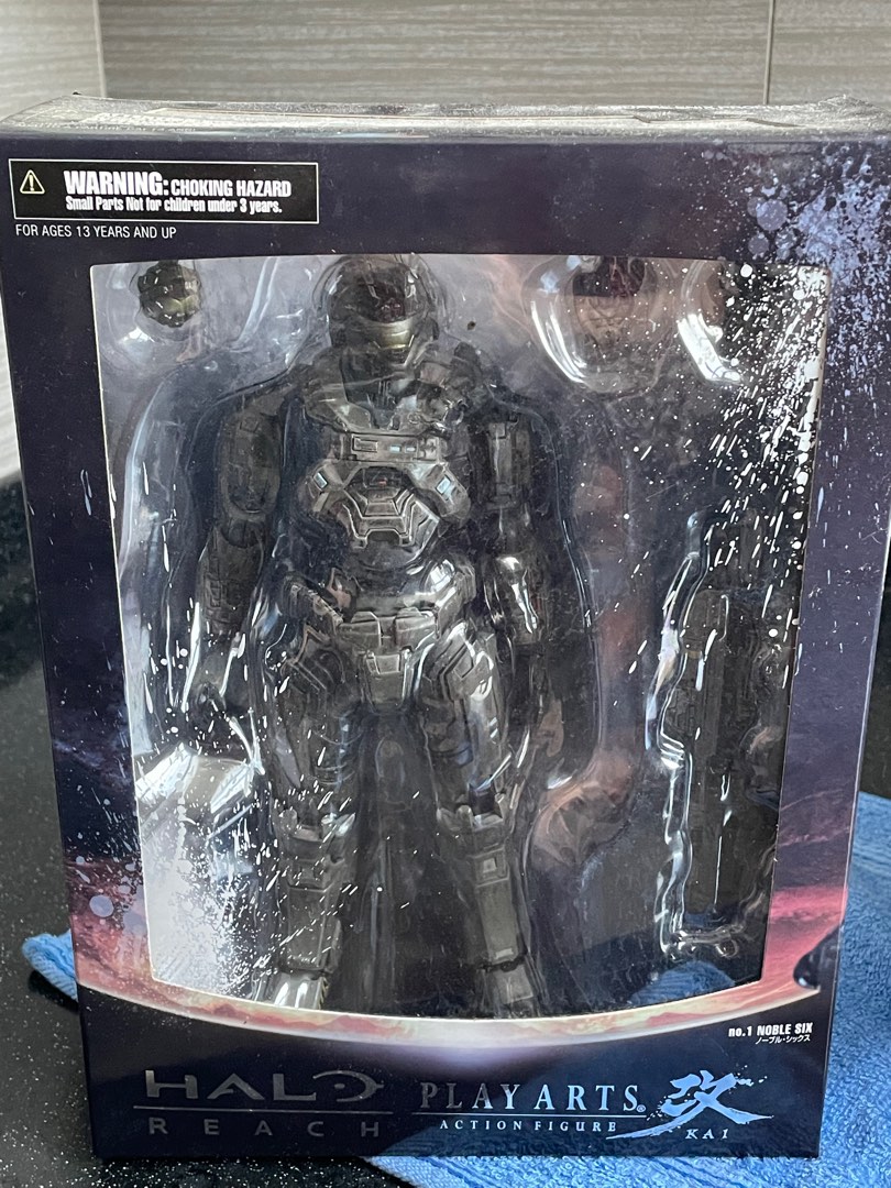 PLAY ARTS Halo Reach Noble Six action figure, Hobbies & Toys, Toys ...