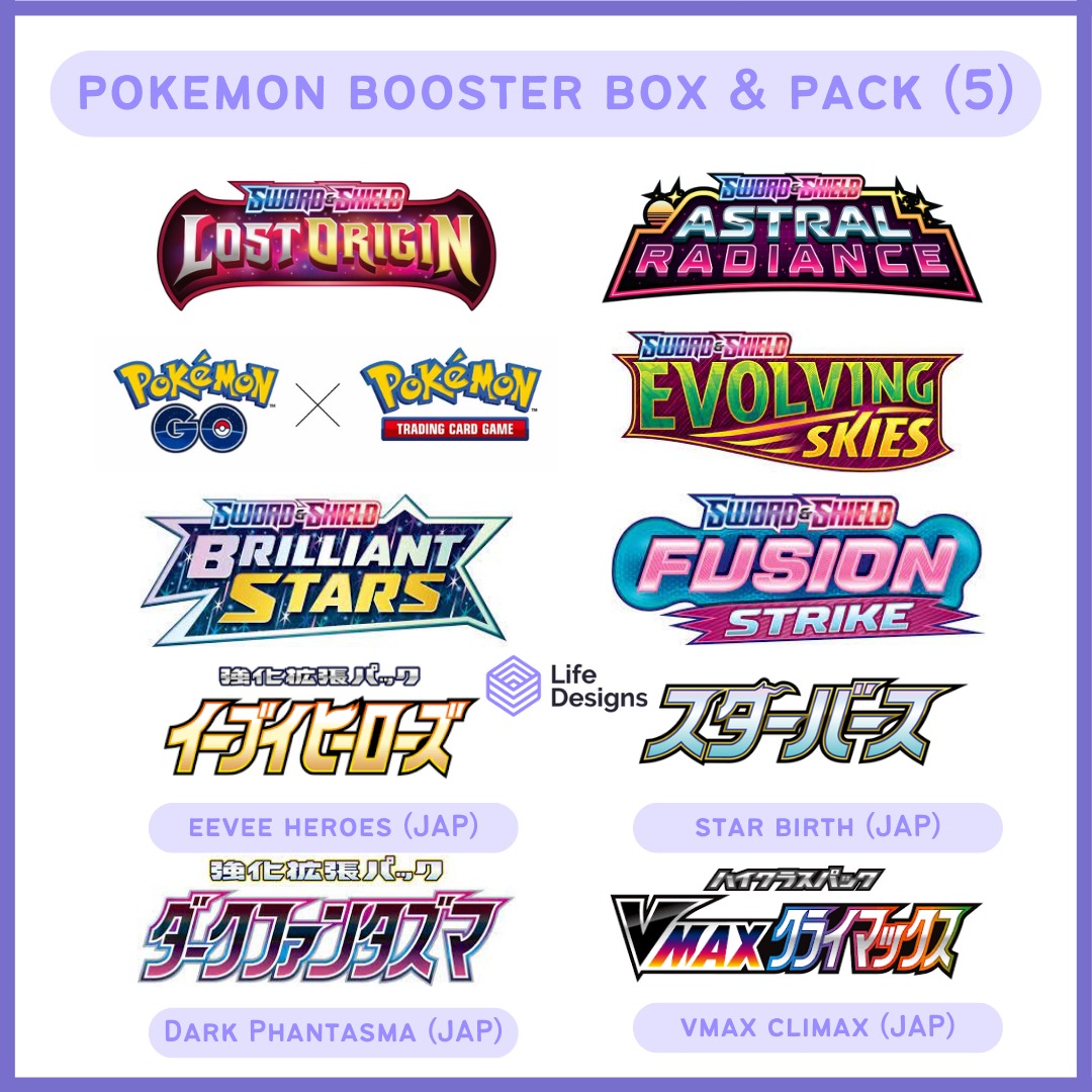 Pokemon TGC Booster Packs - Lost Origins, Astral Radiance, Brilliant ...