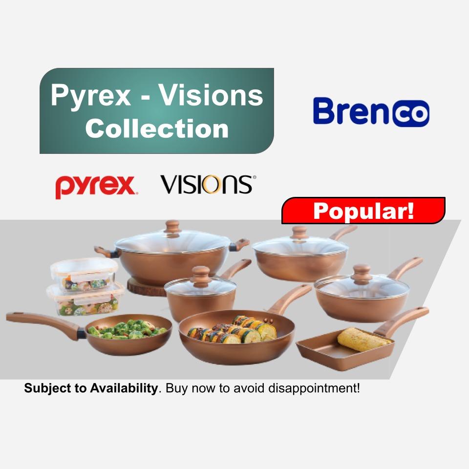 Pyrex - Visions Collection ( Egg Pan / Fry Pan / Sauce Pan / Wok Pan ...