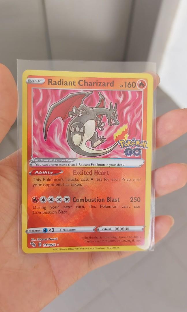 Radiant Charizard - Pokemon Go Set - 011/078, Hobbies & Toys, Toys ...