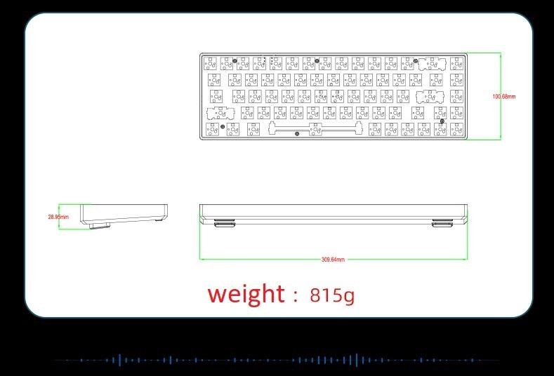 [Ready for Use] Custom 65% aluminium CNC case Mechanical Keyboard RGB ...