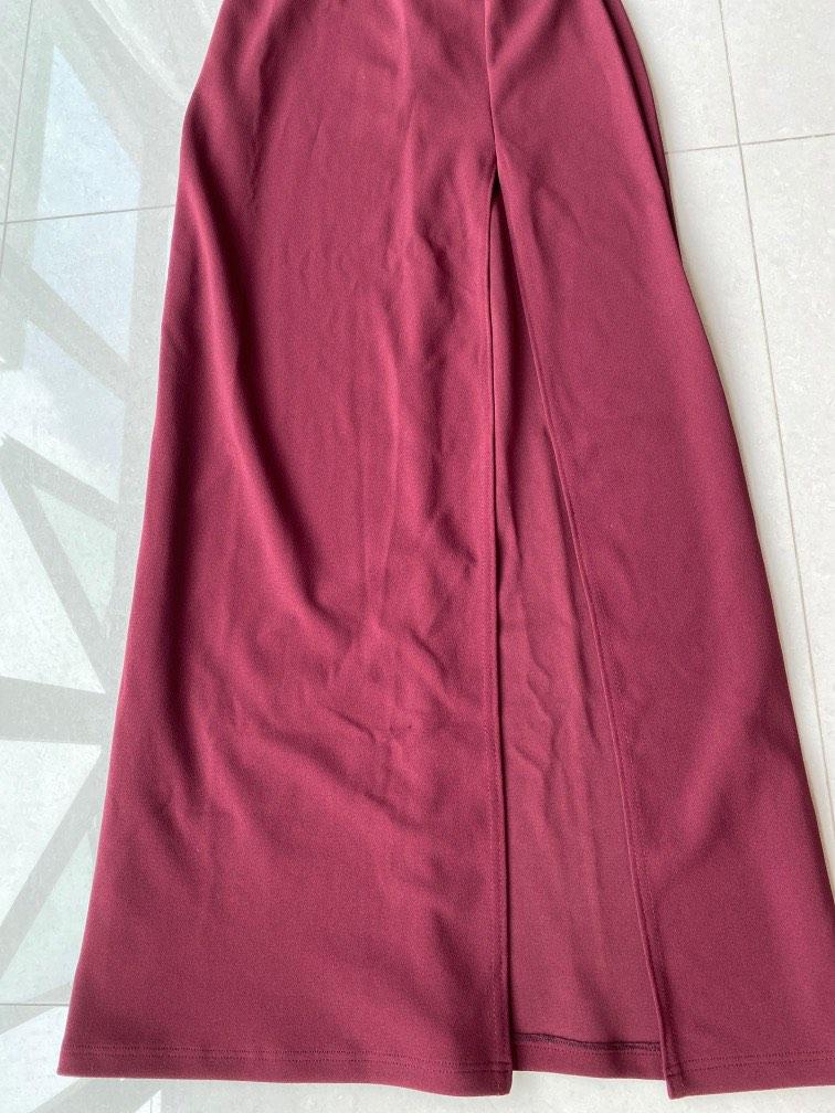 Red Maroon Toga Maxi Dress, Women's Fashion, Dresses & Sets, Dresses on ...