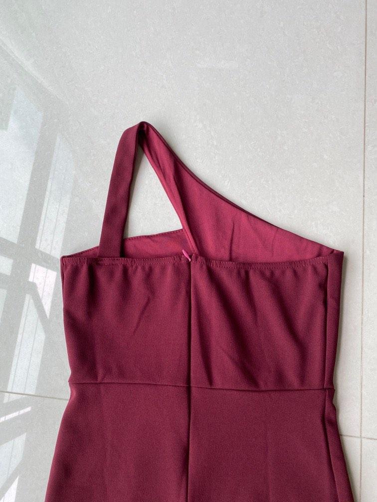 Red Maroon Toga Maxi Dress, Women's Fashion, Dresses & Sets, Dresses on ...