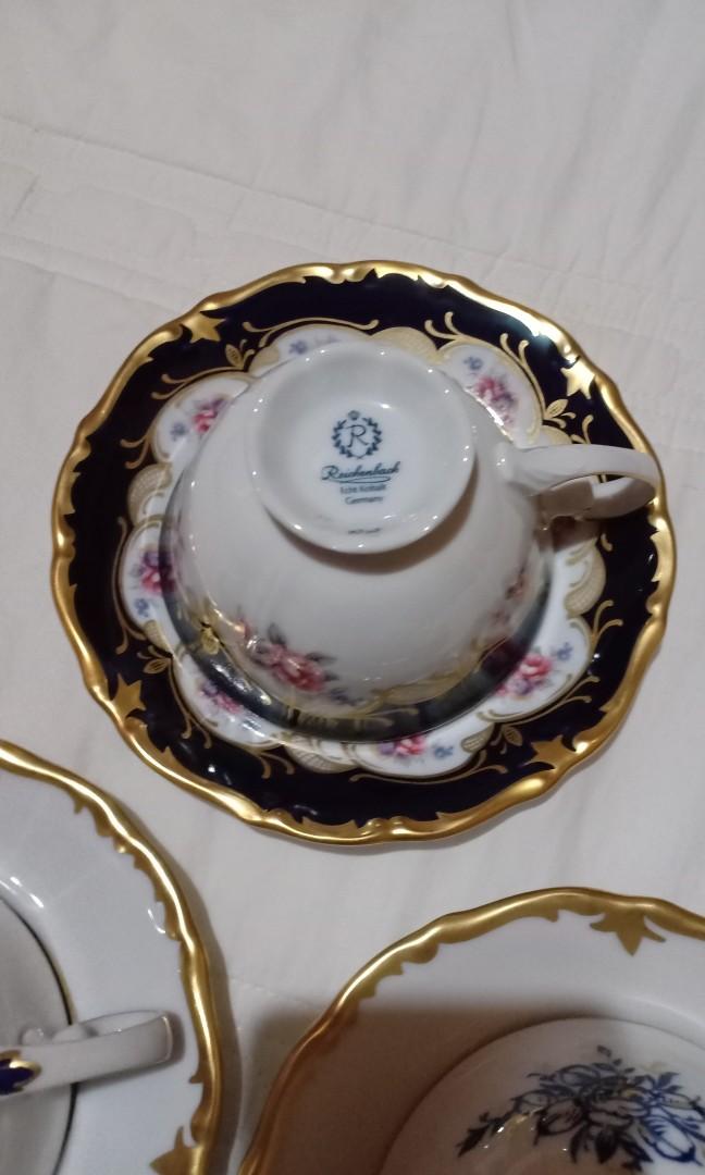 Reichenbach Germany cobalt kobalt cup saucer set, Furniture & Home ...