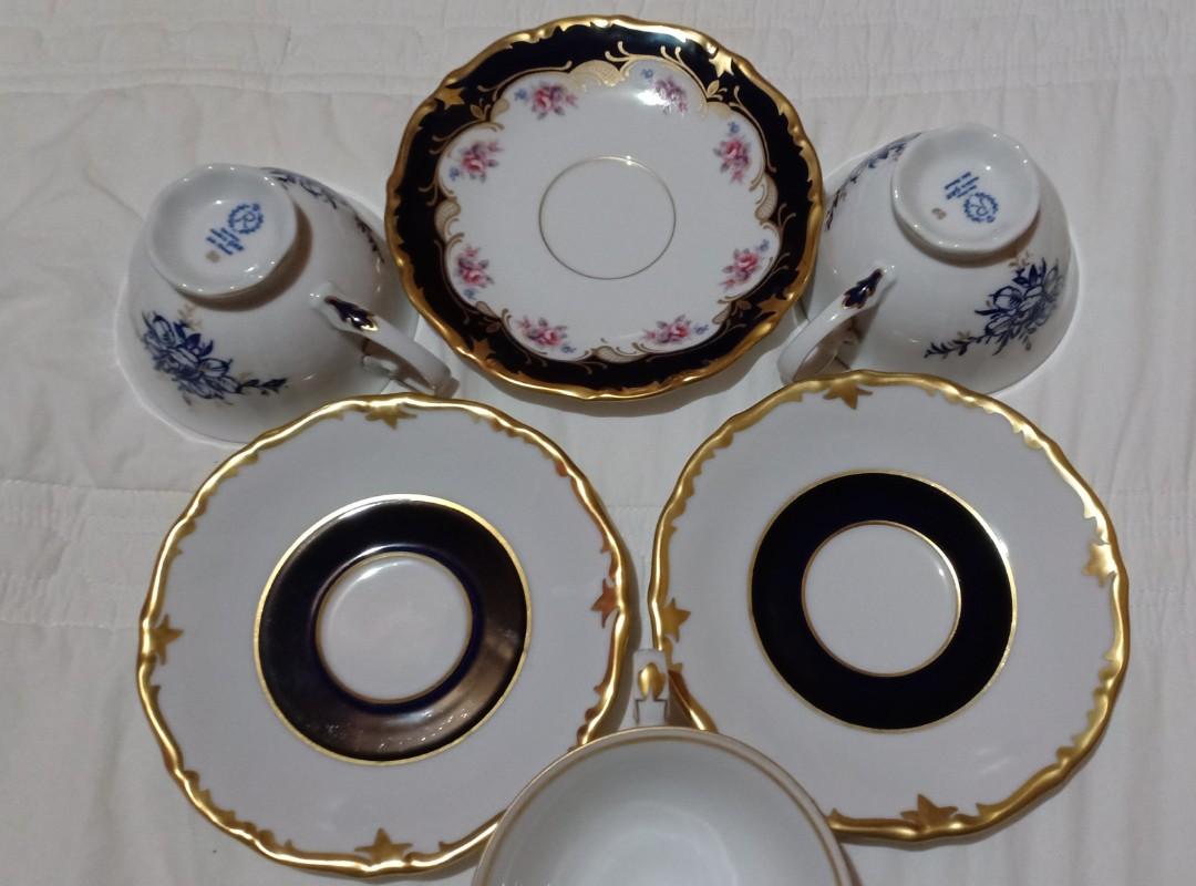 Reichenbach Germany cobalt kobalt cup saucer set, Furniture & Home ...
