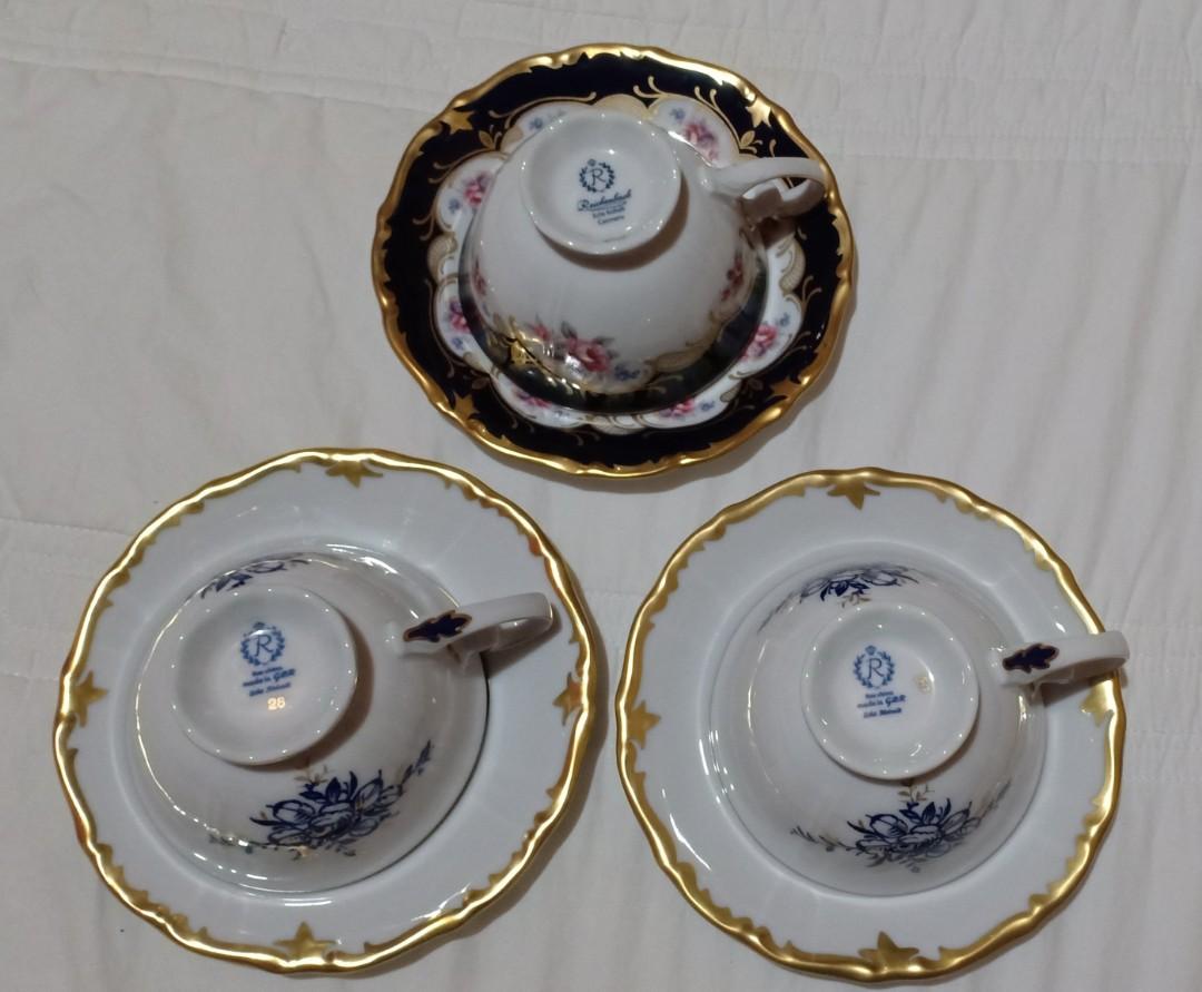 Reichenbach Germany cobalt kobalt cup saucer set, Furniture & Home ...