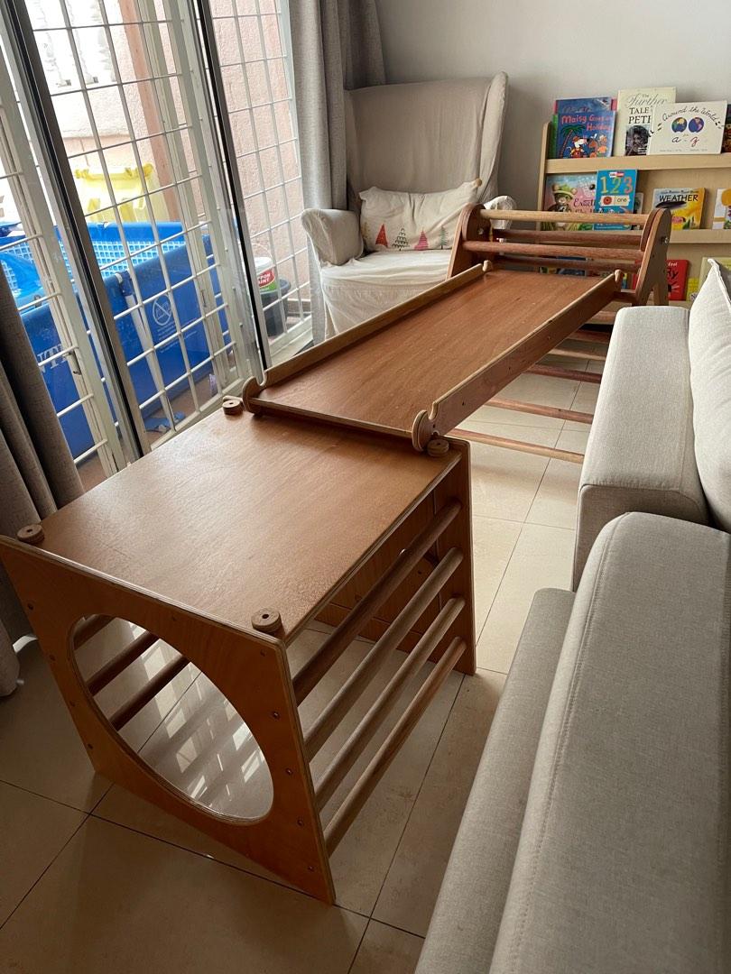 Rent Pikler 3 in 1 whole set climber montessori play gym slide wooden ...