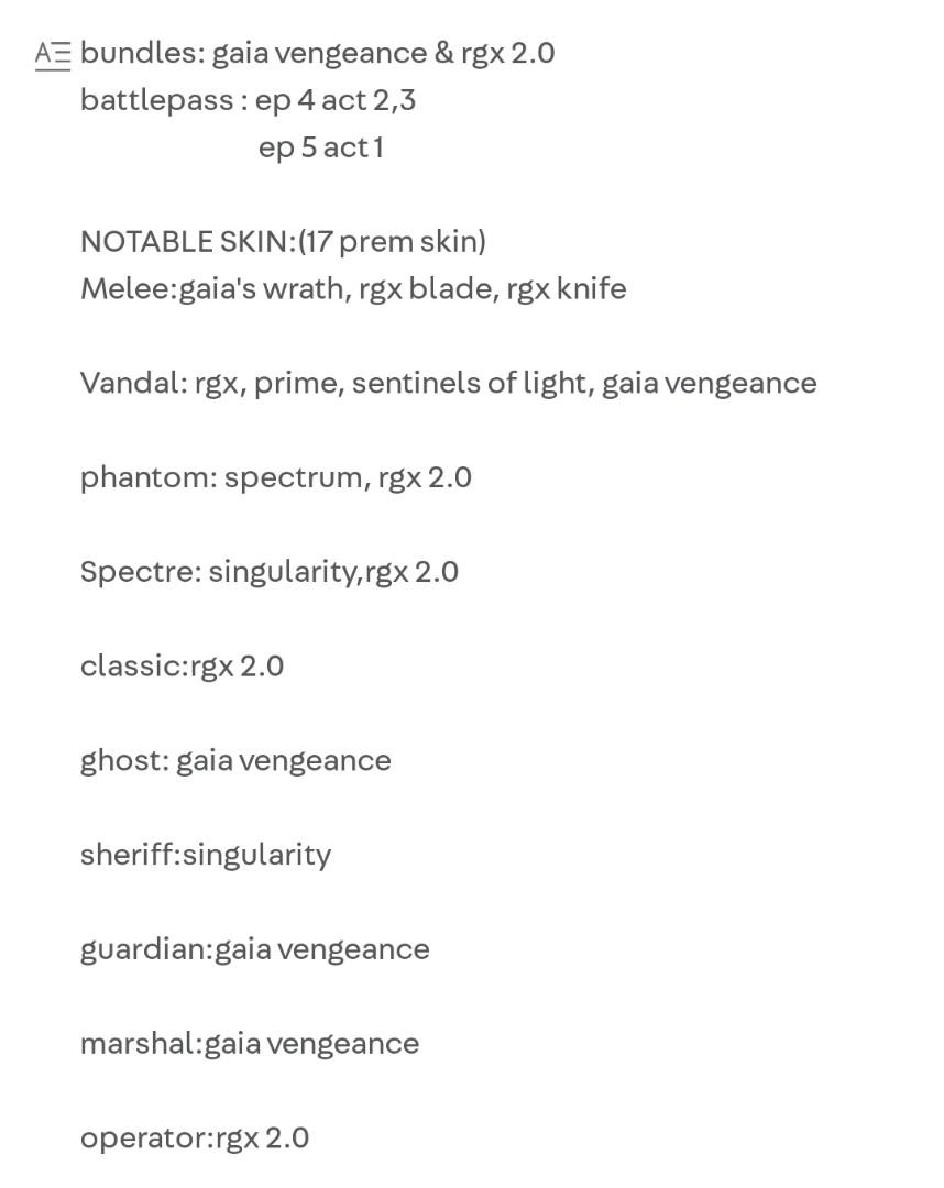 RGX GAIA BUNDLE VALORANT ACCOUNT 17 PREM STACKED, Video Gaming, Gaming ...