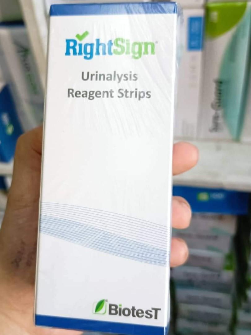 RightSign Urinalysis Reagent Strips, Health & Nutrition, Medical ...