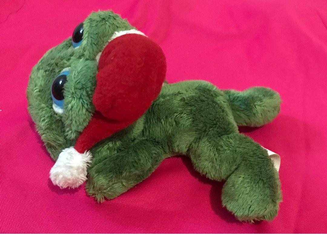 Russ Lil Peepers Frog Christmas Santa Hat Stuffed Toy Plushie, Hobbies ...