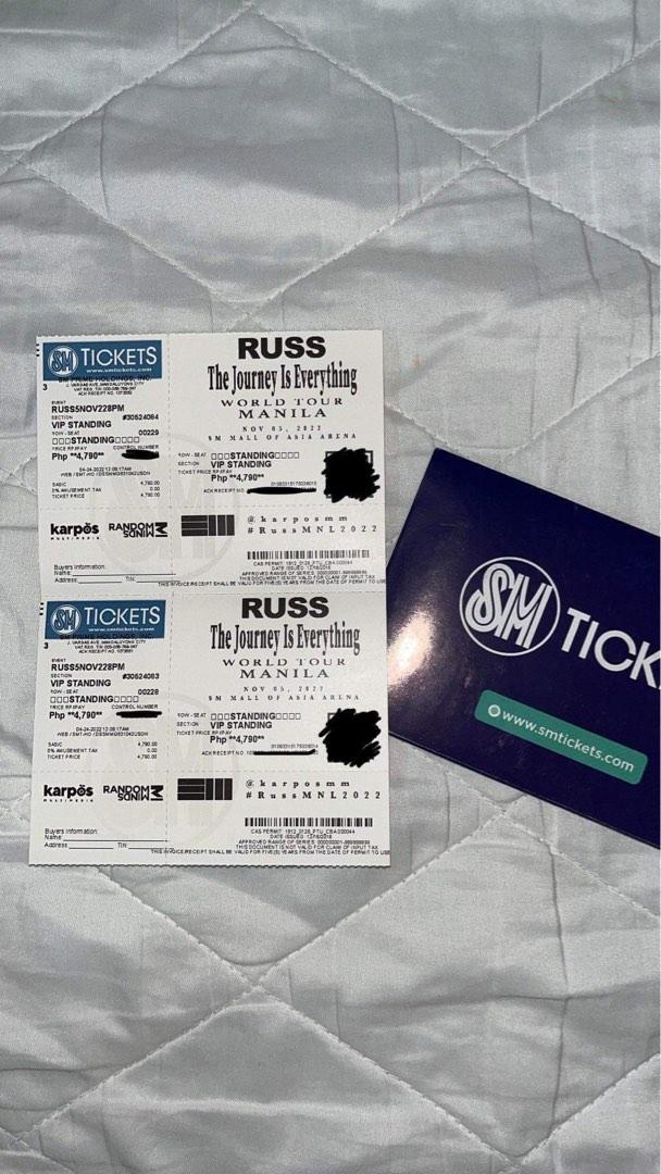 RUSS THE JOURNEY IS EVERYTHING, Tickets & Vouchers, Event Tickets on ...