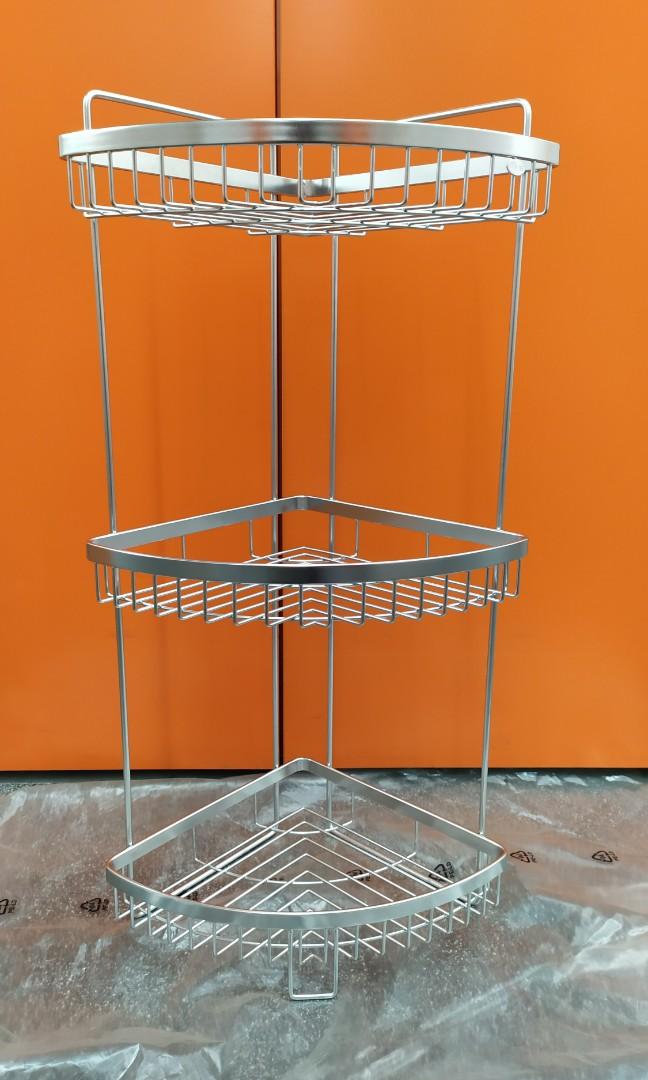 Sim Siang Choon SIMS 3-Tier 18-8 Stainless Steel 3-Tier Corner Rack ...