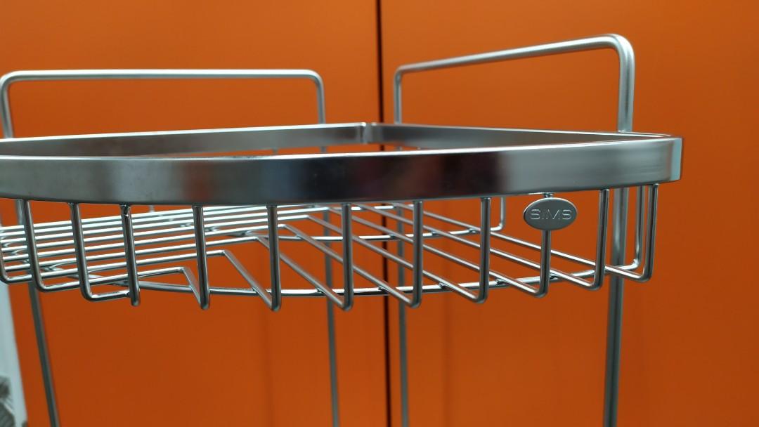 Sim Siang Choon SIMS 3-Tier 18-8 Stainless Steel 3-Tier Corner Rack ...