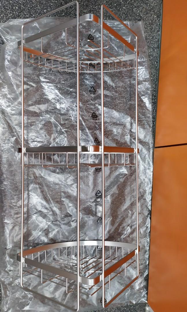 Sim Siang Choon SIMS 3-Tier 18-8 Stainless Steel 3-Tier Corner Rack ...