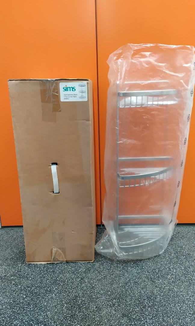 Sim Siang Choon SIMS 3-Tier 18-8 Stainless Steel 3-Tier Corner Rack ...