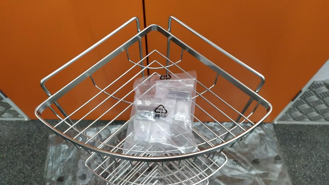 Sim Siang Choon SIMS 3-Tier 18-8 Stainless Steel 3-Tier Corner Rack ...