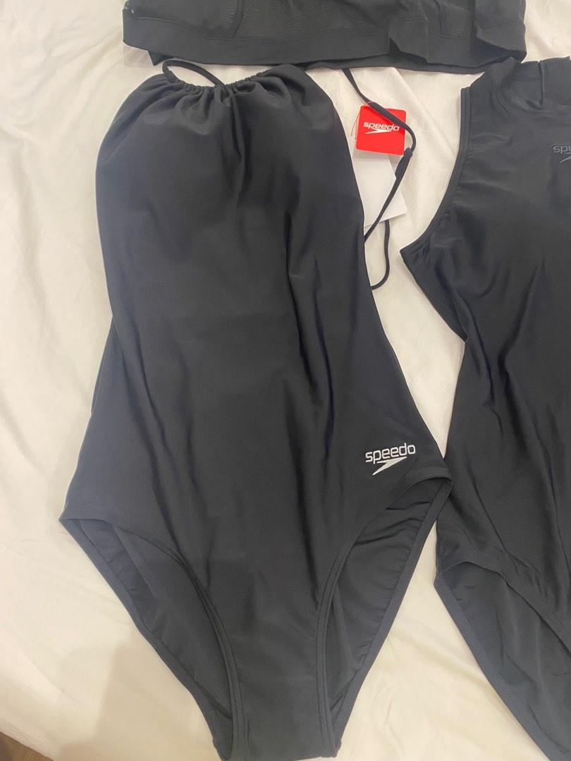 Speedo Swimsuit Gathered Neck Black BNWT, Women's Fashion, Swimwear ...