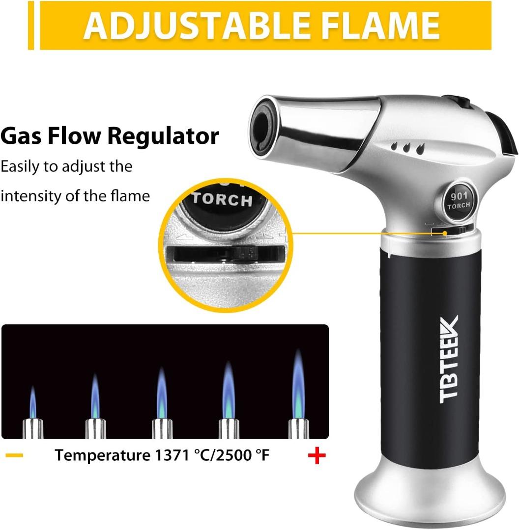 TBTEEK Kitchen Torch, Fit All Tanks Butane Torch Cooking Torch with ...