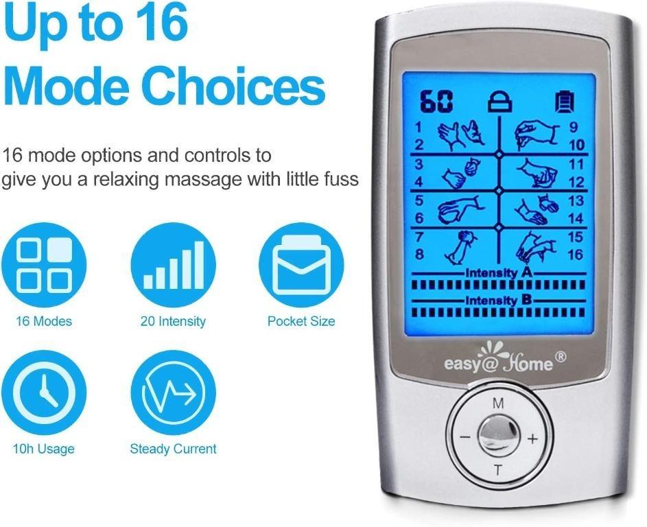 TENS Machine for Pain Relief - Easy@Home Dual Channel TENS Unit ...
