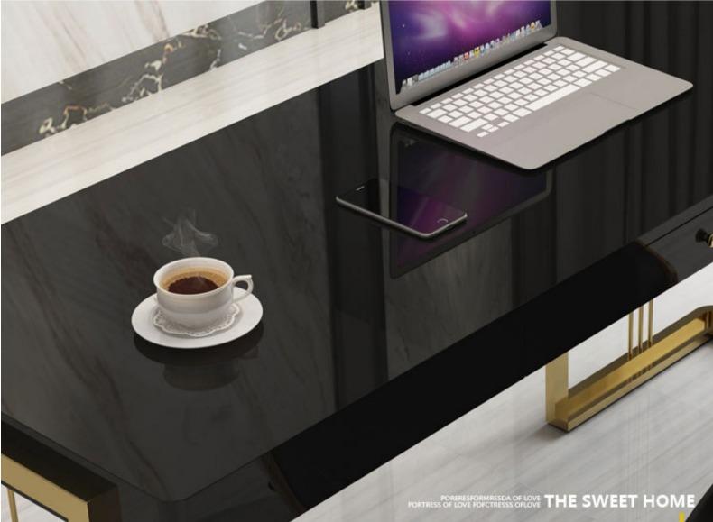 Toughened glass TOP Study Table Computer Desk 120/140/160cm, Furniture ...