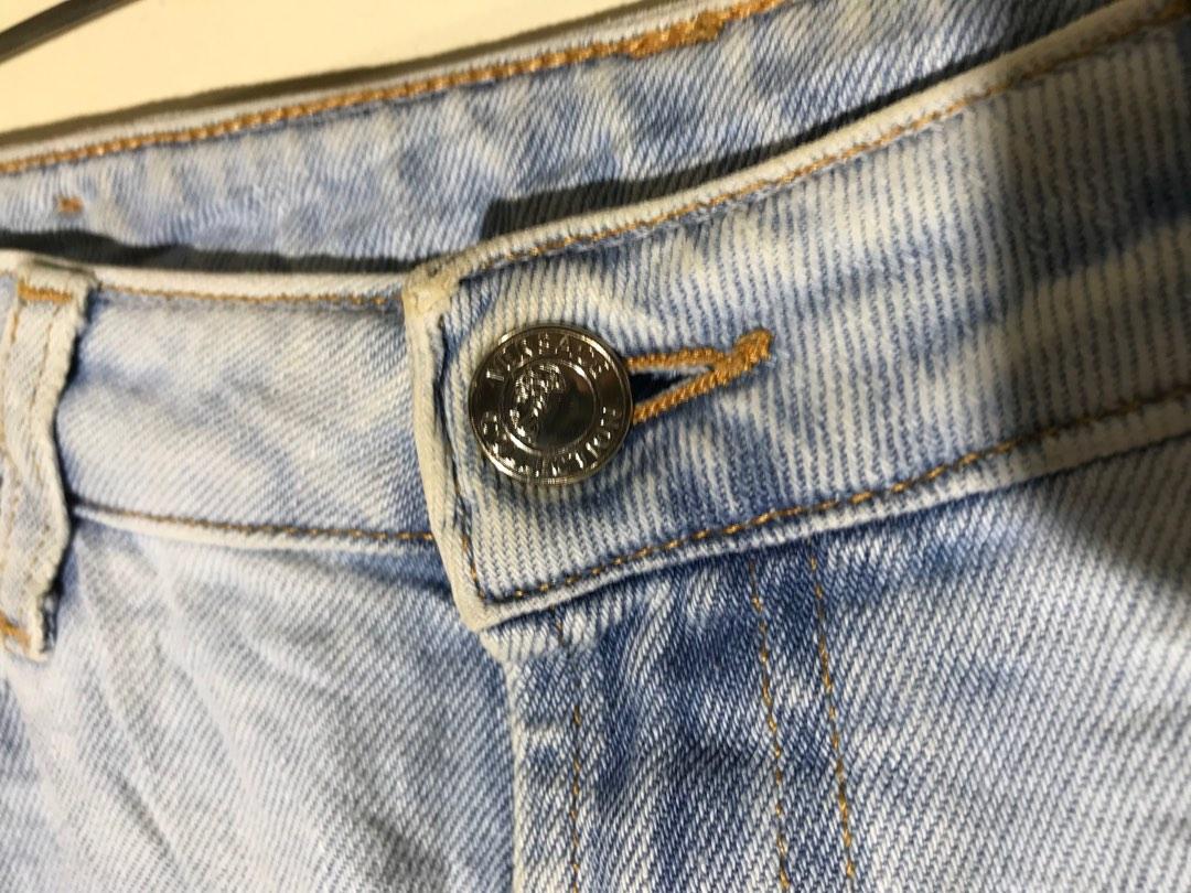 Versace Half Face Swarovski Skinny Denim Pants, Men's Fashion, Bottoms ...