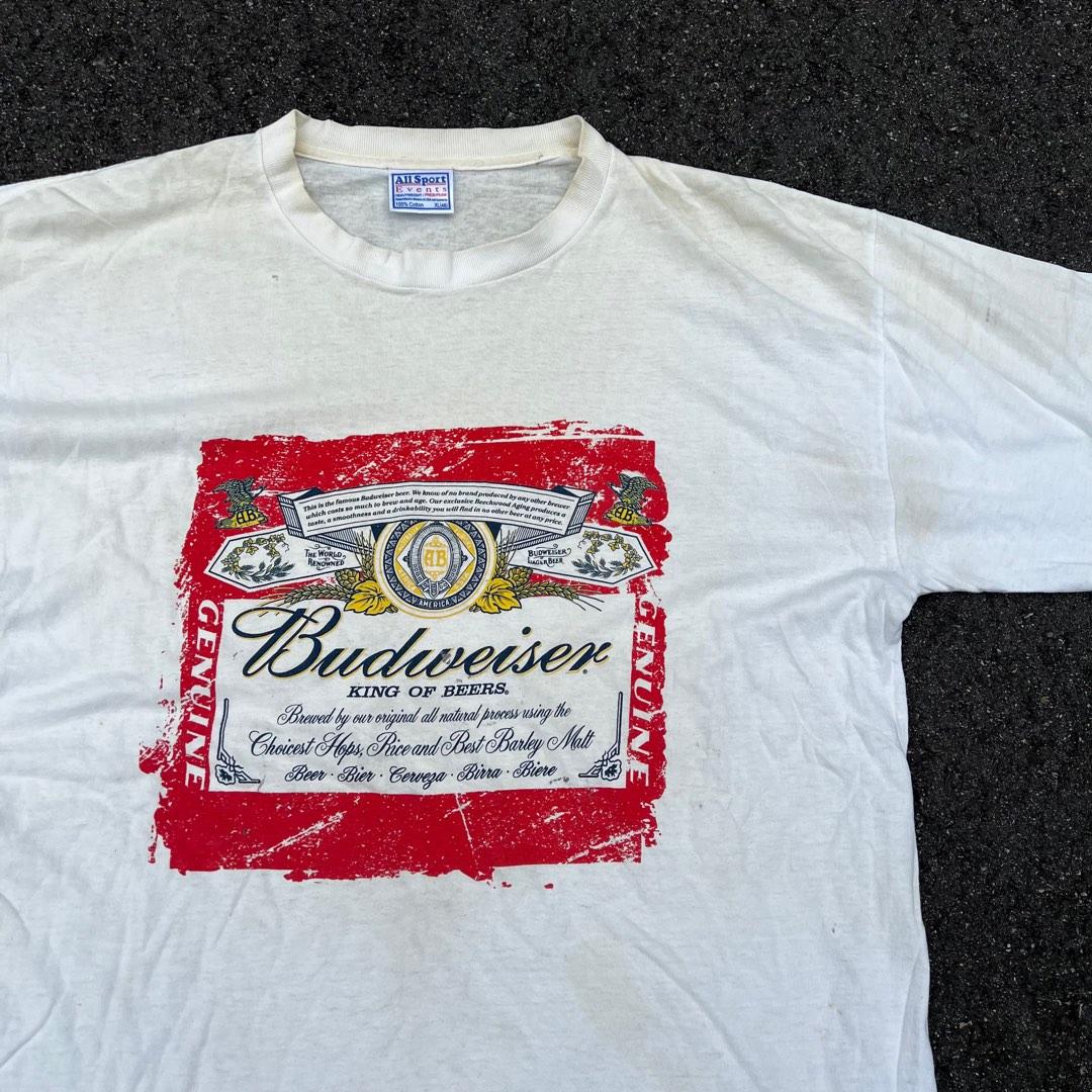 Vintage Tee 90s Budweiser, Men's Fashion, Tops & Sets, Tshirts & Polo ...