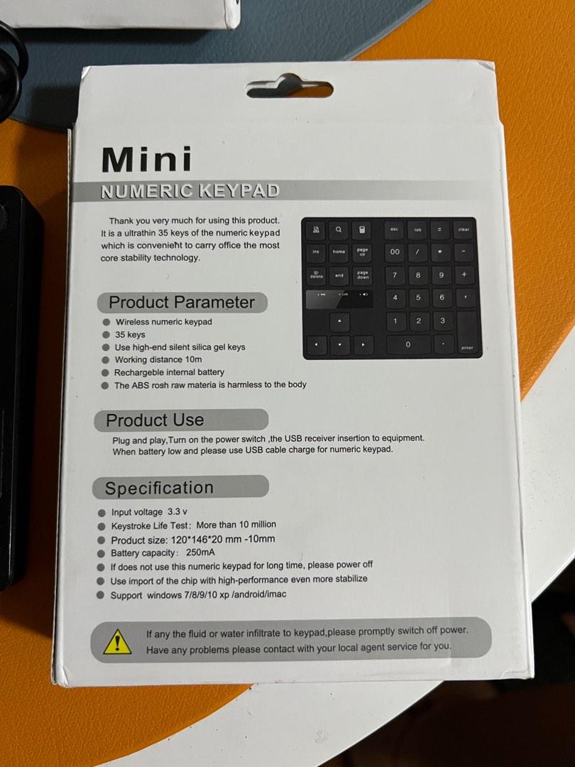 Wireless Mini Numeric Keypad, Computers & Tech, Office & Business Technology on Carousell