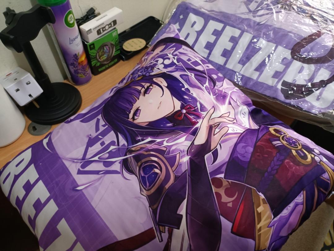 WTS Genshin impact pillow raiden shogun, Furniture & Home Living, Home ...