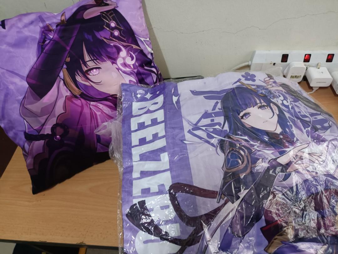 WTS Genshin impact pillow raiden shogun, Furniture & Home Living, Home ...