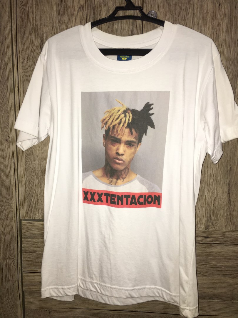 Xxxtentacion White Mugshot Shirt Mens Fashion Tops And Sets Tshirts And Polo Shirts On Carousell