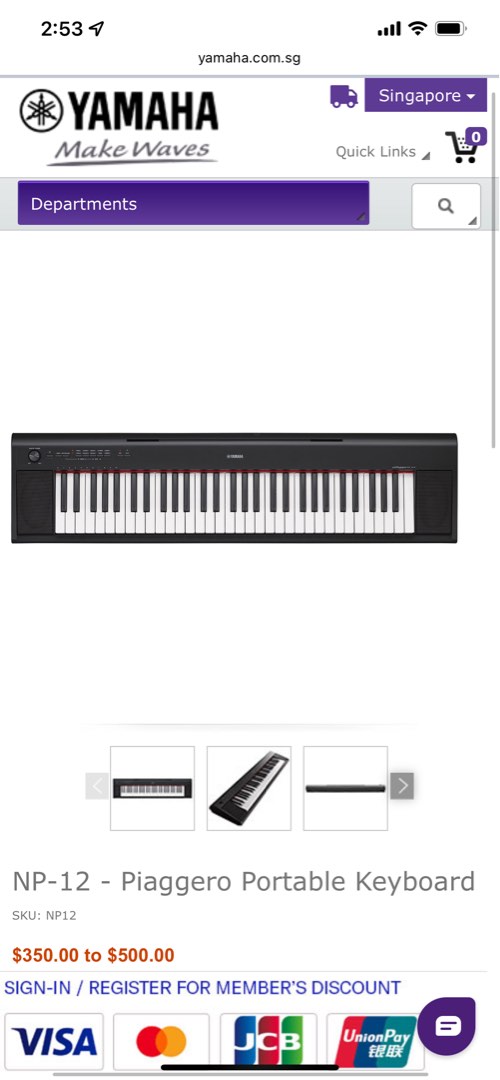 Yamaha np12 with stand and pedal, Hobbies & Toys, Music & Media ...