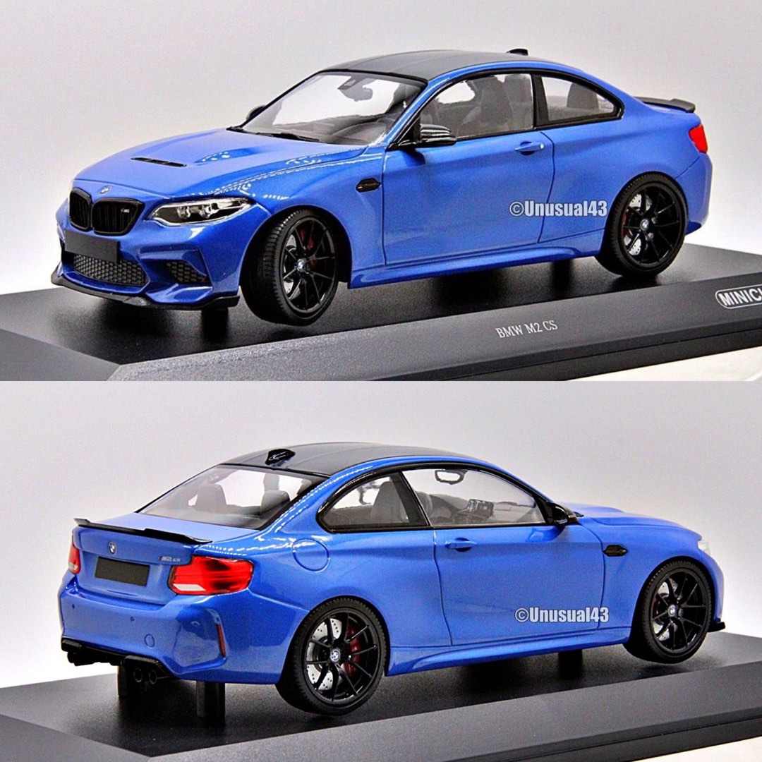 1/18 Minichamps BMW M2 CS Blue Metallic with Black Wheels, Hobbies ...