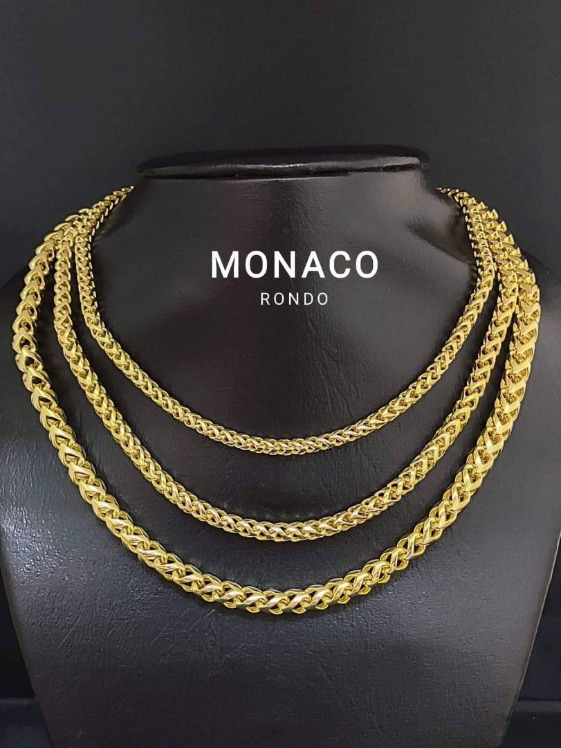 18k MONACO RONDO GOLD NECKLACE, Women's Fashion, Jewelry & Organizers ...