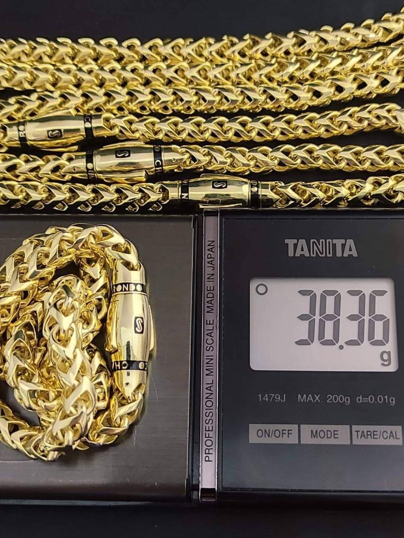 18k MONACO RONDO GOLD NECKLACE, Women's Fashion, Jewelry & Organizers ...