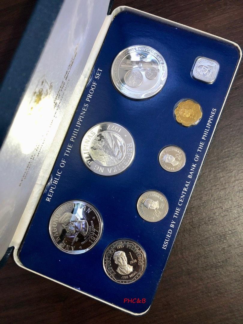 1977 Proof Set Coinage of Philippine with Box & Certificate of ...