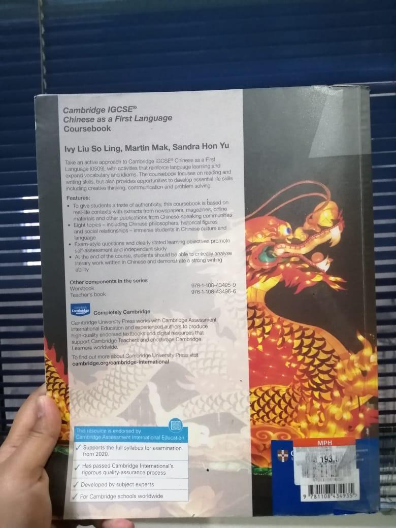 2 Books Cambridge Igcse Chinese As A First Language Coursebook Cambridge Igcse Chinese As A