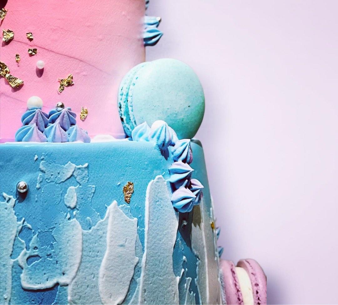 2 tier mermaid ocean theme cake, Food & Drinks, Homemade Bakes on Carousell