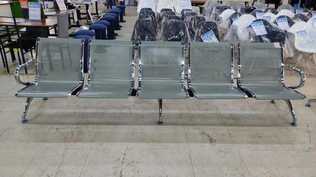 4 SEATER & 5 SEATER GANG CHAIR, Furniture & Home Living, Furniture ...