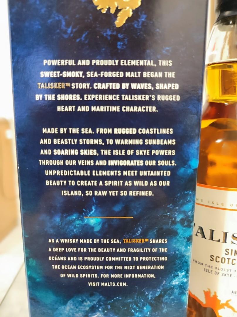 700ml Talisker 10 single malt scotch whisky peat whiskey scotch smoke ...