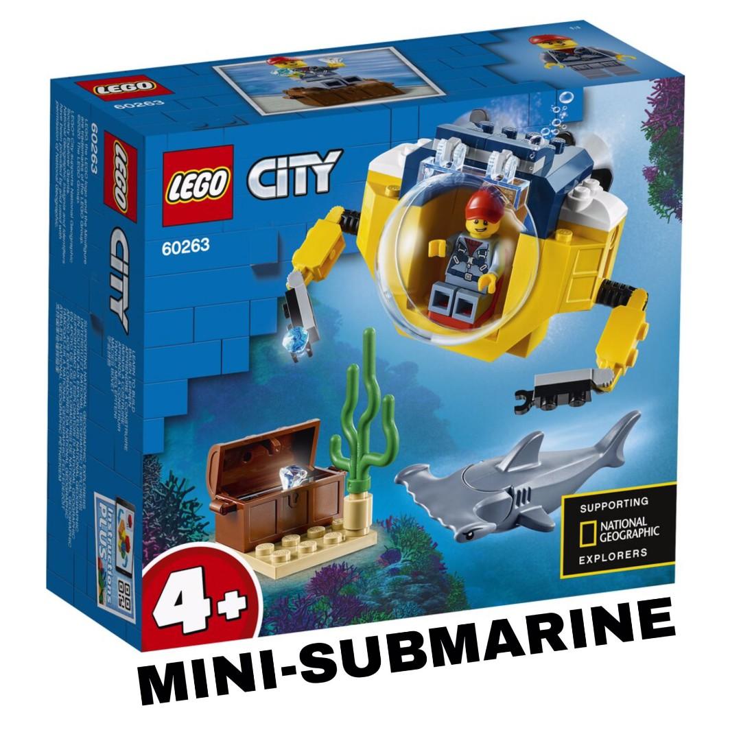 全新未開盒 Lego 60263 Ocean Mini-Submarine 潛水系列 (2020年出產), 興趣及遊戲, 玩具 & 遊戲類 ...