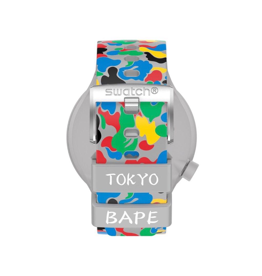 A Bathing Ape - BAPE X SWATCH BIG BOLD Tokyo watch, 男裝, 手錶及配件, 手錶 ...