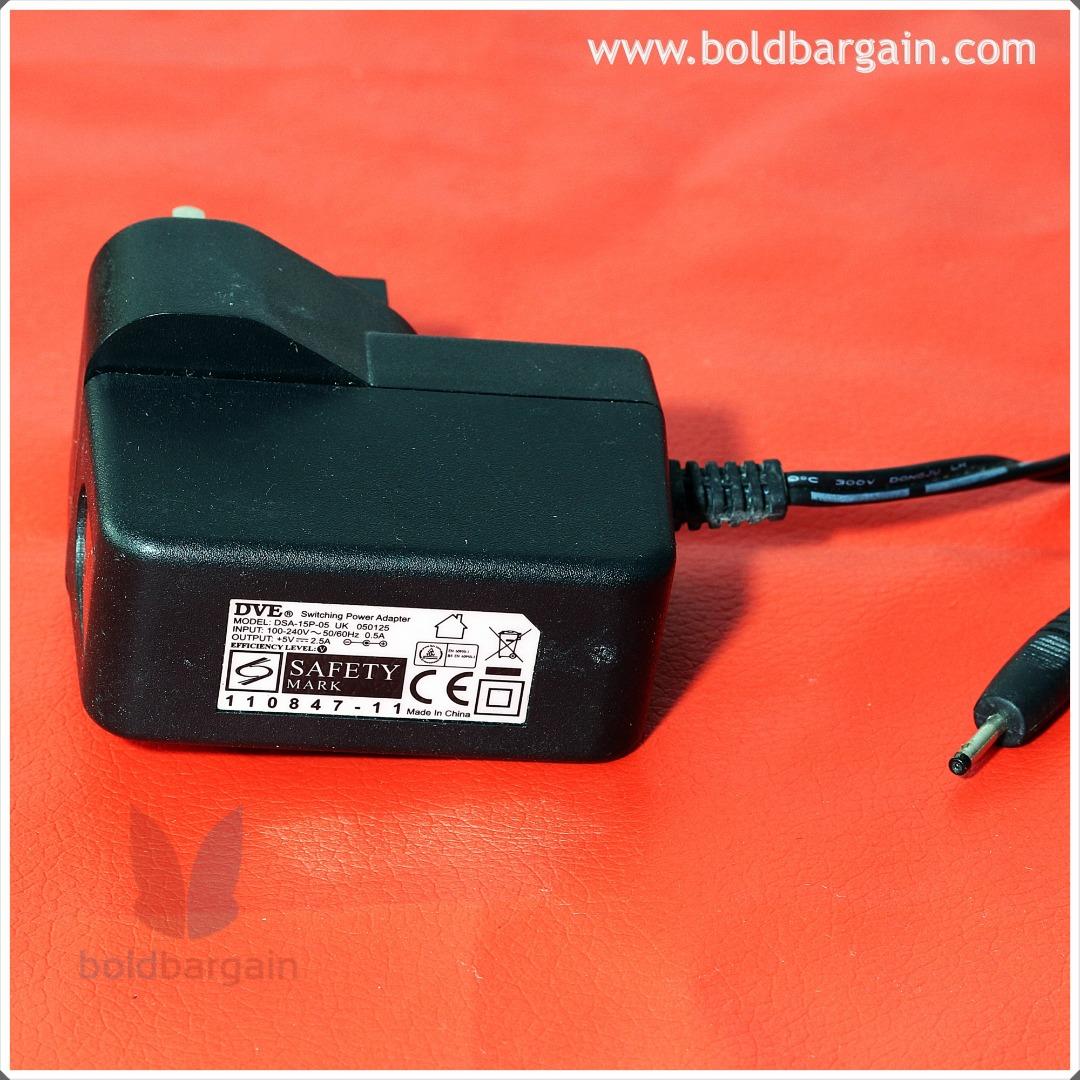 Authentic DVE DSA-15P-05 AC / DC Adapter Charger 5V 2.5A 2.5mm Barrel DC Jack, Computers & Tech ...