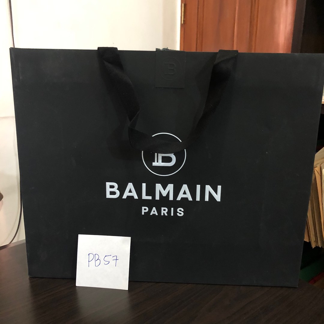 Balmain paperbag (authentic), Luxury, Accessories on Carousell