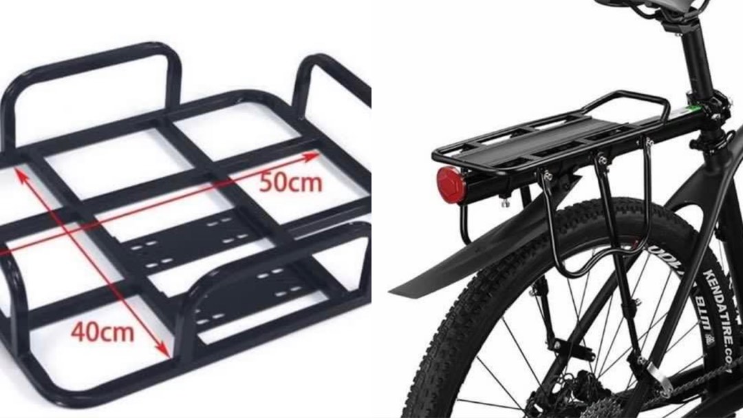 Bicycle ebike rear rack bag holder rack for food delivery bag, Sports ...