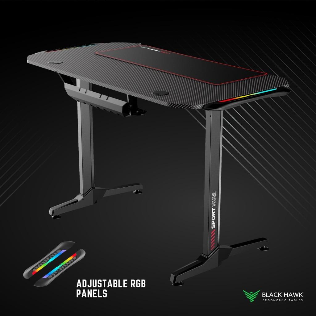 Black Hawk RGB Gaming Desk / Gaming Desk / Gaming Table / Computer ...
